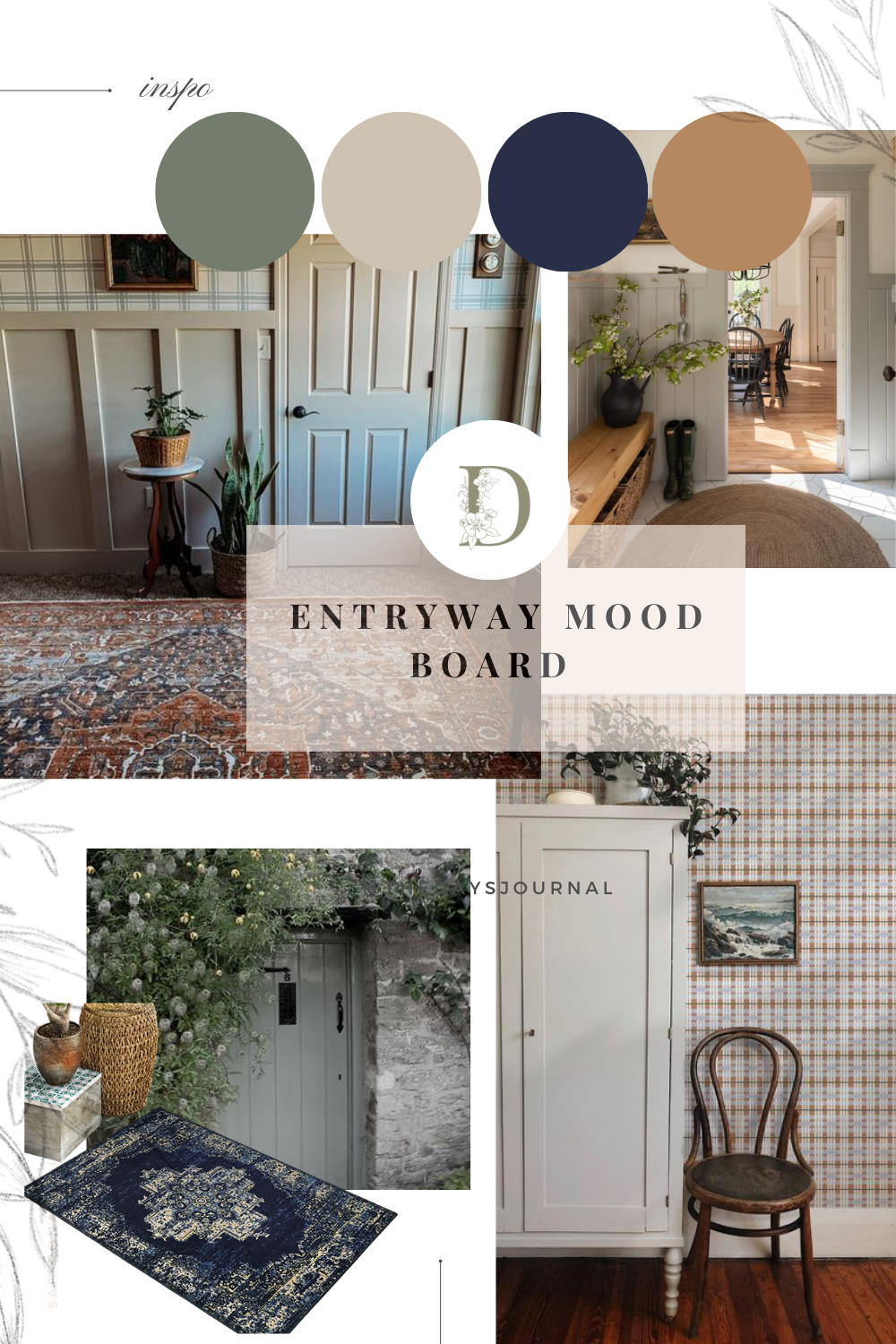 Our Entryway Mood Board | The Ferguson Cottage